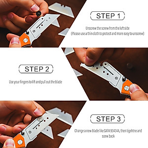 NUKNIVES Knife Blades for U23 Kumpanter Folding Utility Knife, Utility blades