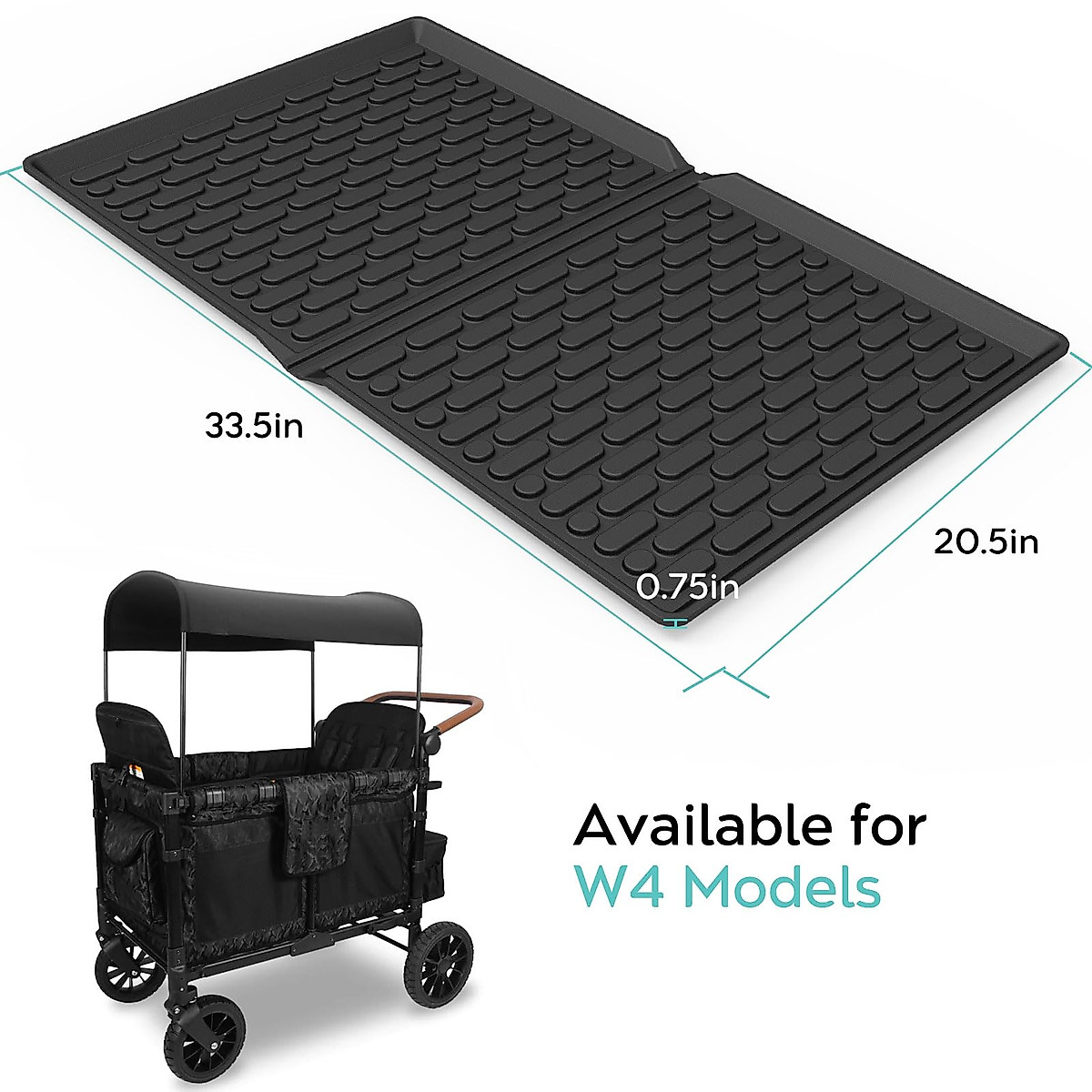 All-Weather Mat Accessory for Wonderfold Wagon W4 - Protects Wagon from Direct Exposure to Sand, Treats and Water - TPE Material - Easy Clean Surface - Water Resistant (W4 Models)