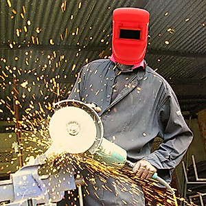 DOITOOL Welding Helmet Auto Darkening Hood with Adjustable Shade Range for Arc Welder Shield Flaming