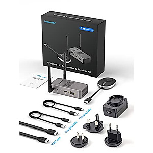 Wireless HDMI Transmitter and Receiver 4K - Wireless HDMI Extender 5G Kit, 165FT Range Signal Through Walls/Floors, Streaming from Laptop, Phone, Netflix, YouTube, PS5 to HDTV/Projector