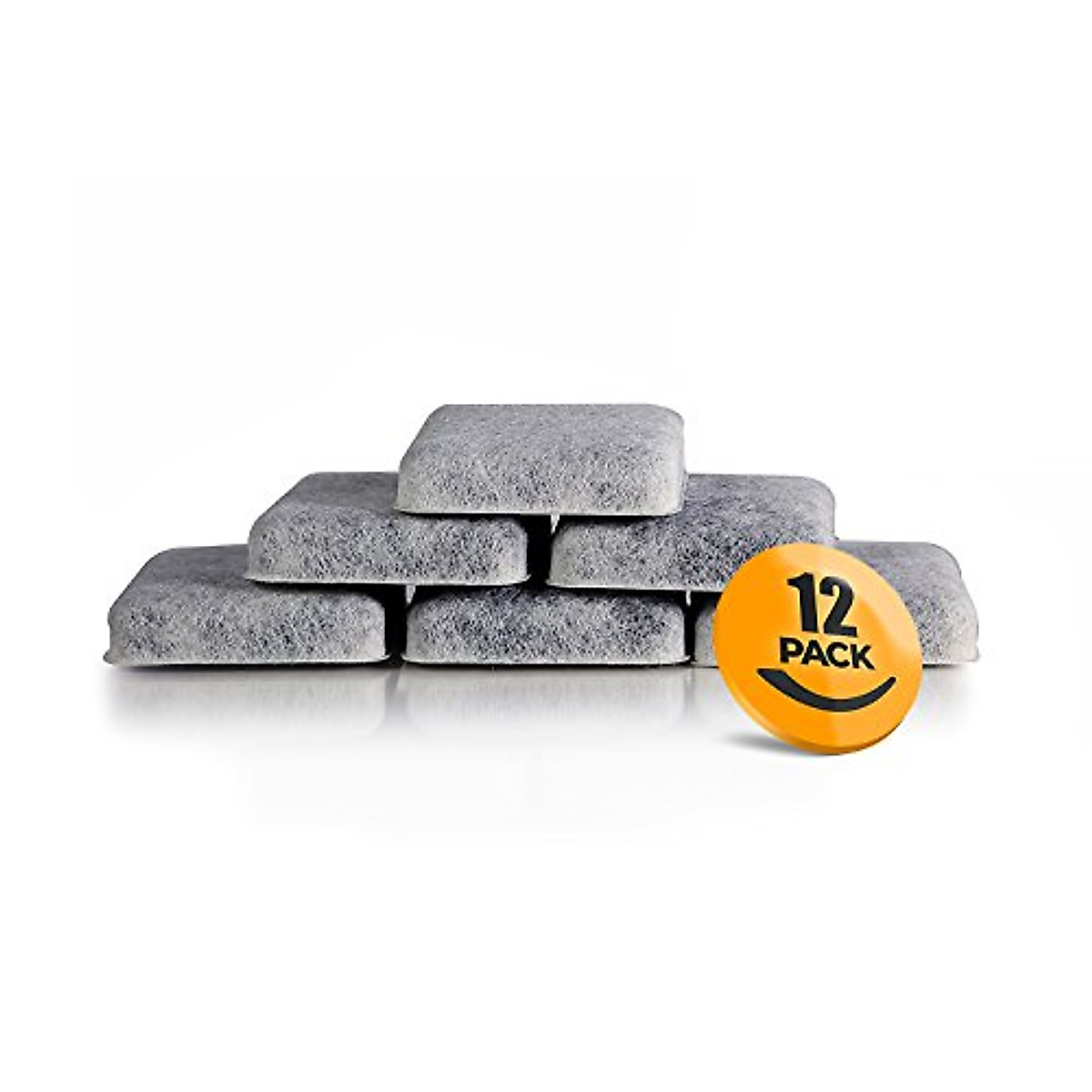 K&J Petmate Replendish and Petmate Mason Compatible Charcoal Water Filters - Replaces Petmate Replendish Water Filters (12 Pack)