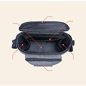 Universal Stroller Organizer; built-in wipe dispenser pocket, large space with bottle holders, detachable shoulder strap, multiple pockets for phone & other uses.