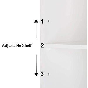 be current Mirror Cabinet, Bathroom Wall Storage Wooden Mounted Medicine Cabinet with Adjustable Shelf and 6 Open Compartments, L 23.6 inch x W 6.5 H 22.4 - White