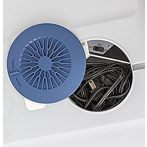 K-box Electric Cooler and Warmer with Wheels for Car and Home - 48 Quart (45 Liter) - 6 FT. EXTRA Long Cables Dual 110V AC House and 12V DC Vehicle Plugs (Blue)