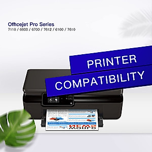 GPC Image Compatible Ink Cartridge Replacement for HP 932XL 933XL 932 933 XL Compatible with Officejet 7110 6600 6700 6100 7612 7610 Printer Tray (Black,Cyan,Magenta,Yellow)