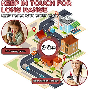 Selieve Outdoor Toys for Kids Ages 4-8, Walkie Talkies for Kids Long Distance 22 Channels 2 Way Radio Interactive Toys Birthday Gifts for 3-12 for Girls and Boys Red Black