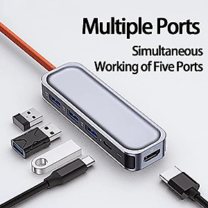 WPYYI USB C Hub HDMI with PD Power Adapter for Laptop Type C Docking Station for Phone USB Splitter 100W with 4K Output‘