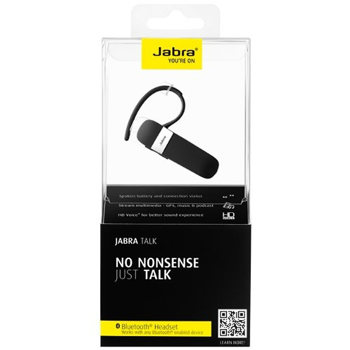 Jabra Talk Bluetooth Headset with HD Voice Technology (U.S. Retail Packaging)