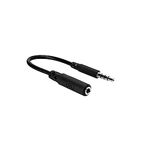 Hosa MHE-158 3.5 mm TRRS to Slim 3.5 mm TRRS Headphone Adaptor