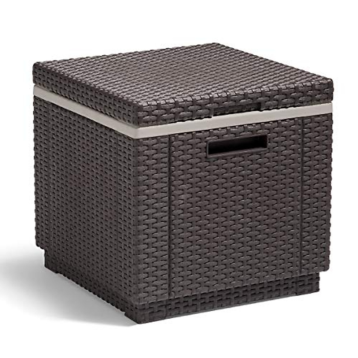 Keter Beer and Wine Cooler Table Perfect for Your Patio, Picnic, and Beach Accessories, Brown