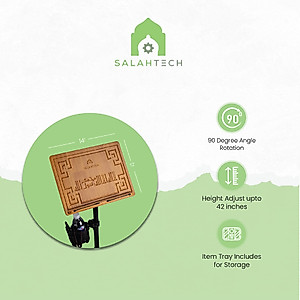 Islamic Prayer Table for Elderly Muslim Prayer Desk for Salah Sajda Namaz Quran Stand Prayer Mat Alternative Height Adjustable Angle Adjustable Table for Salat Islam Eid Gift