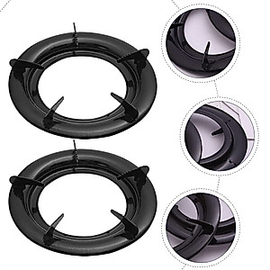 Hemoton Wok Support Ring 3pcs Cast Iron Wok Rack Replacement Round Range Stove Gas Pans for Ge Gas Ranges