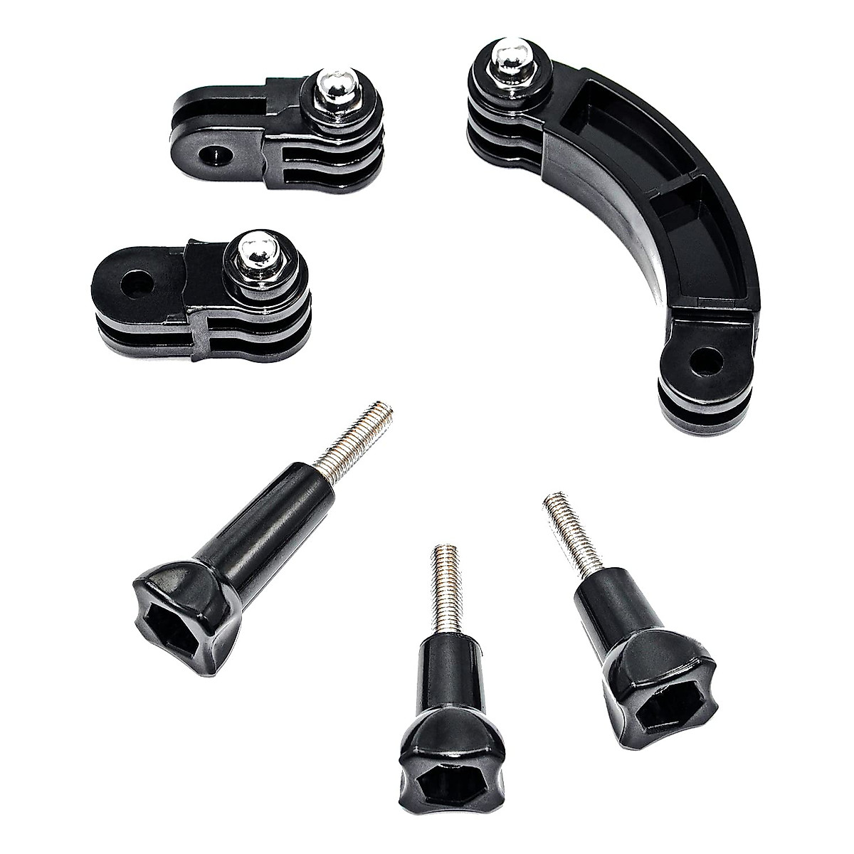 Goliton 90 Degree Rotary Extension arms Mount rig Screw Compatible with GoPro Hero 11/10/9/8/7/(2018)/6/5/4 Black