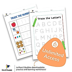 Short Jumbo Kids Pencils for Preschoolers, Kindergarten, Toddlers & Beginners - 12 Fat Pencils and 1 Sharpener & Eraser, 2 Pencils, Triangle Grip, Big Pencils (Multicolor)