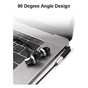 3.5mm Angle Male to Female Audio Adapter, 90 Degree Right Angle Gold-Plated TRS Stereo Jack Plug AUX Connector Compatible with Headset, Tablets, MP3 Players, Game Controller, Speakers(2 Pack)