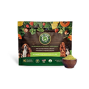 Ruff Greens - Vitamin & Mineral Supplement, Nutritional Support for Dogs, Probiotics for Dogs, Dog Vitamin Powder, Nutritionally Pure Superfood for Pets, 7.4 Ounce