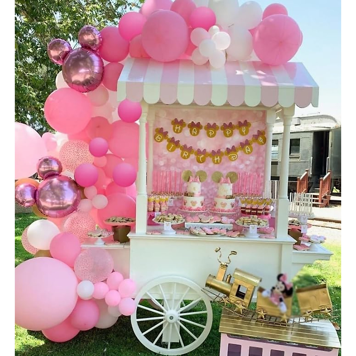 Paready Pink Balloons Set, 50 Pcs 12 Inch Metallic Pink Pastel Pearl Light Pink Confetti Balloons Helium with Ribbon for Women Girls Wedding Bridal Baby Shower Princess Birthday Party Decorations