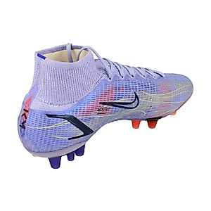 Nike Superfly 8 Elite KM AG Mens Football Boots DJ3973 Sneakers Shoes (UK 11 US 12 EU 46, Light Thistle Metallic Silver 506)