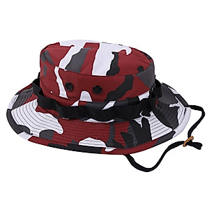 Rothco Camo Boonie Hat - Ultimate Sun Defense for Outdoor Adventures - Red Camo – 7