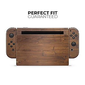 Design Skinz - Compatible with Nintendo Switch Console Bundle - Skin Decal Protective Scratch-Resistant Removable Vinyl Wrap Cover - Rough-Cut Wood Plank