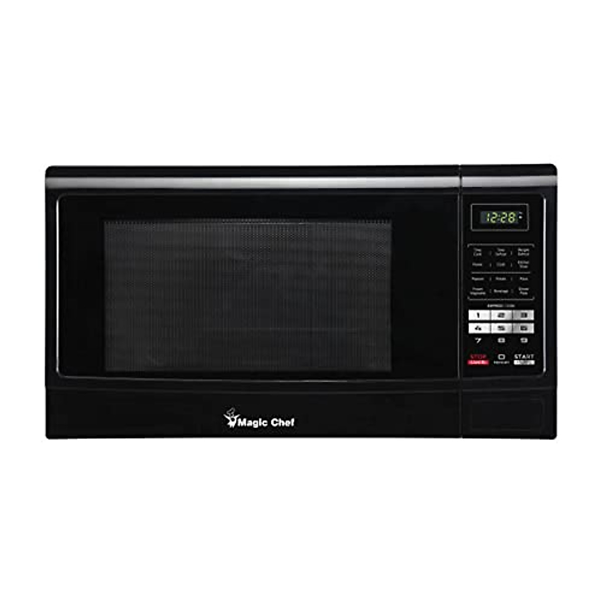 Magic Chef MCM1611B Countertop Microwave Oven, Standard Kitchen Microwave with Push-Button Door, 1,100 Watts, 1.6 Cubic Feet, Black