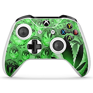 GNG 2 x Weed Compatible with Xbox One S Controller Skins Full Wrap Vinyl Sticker
