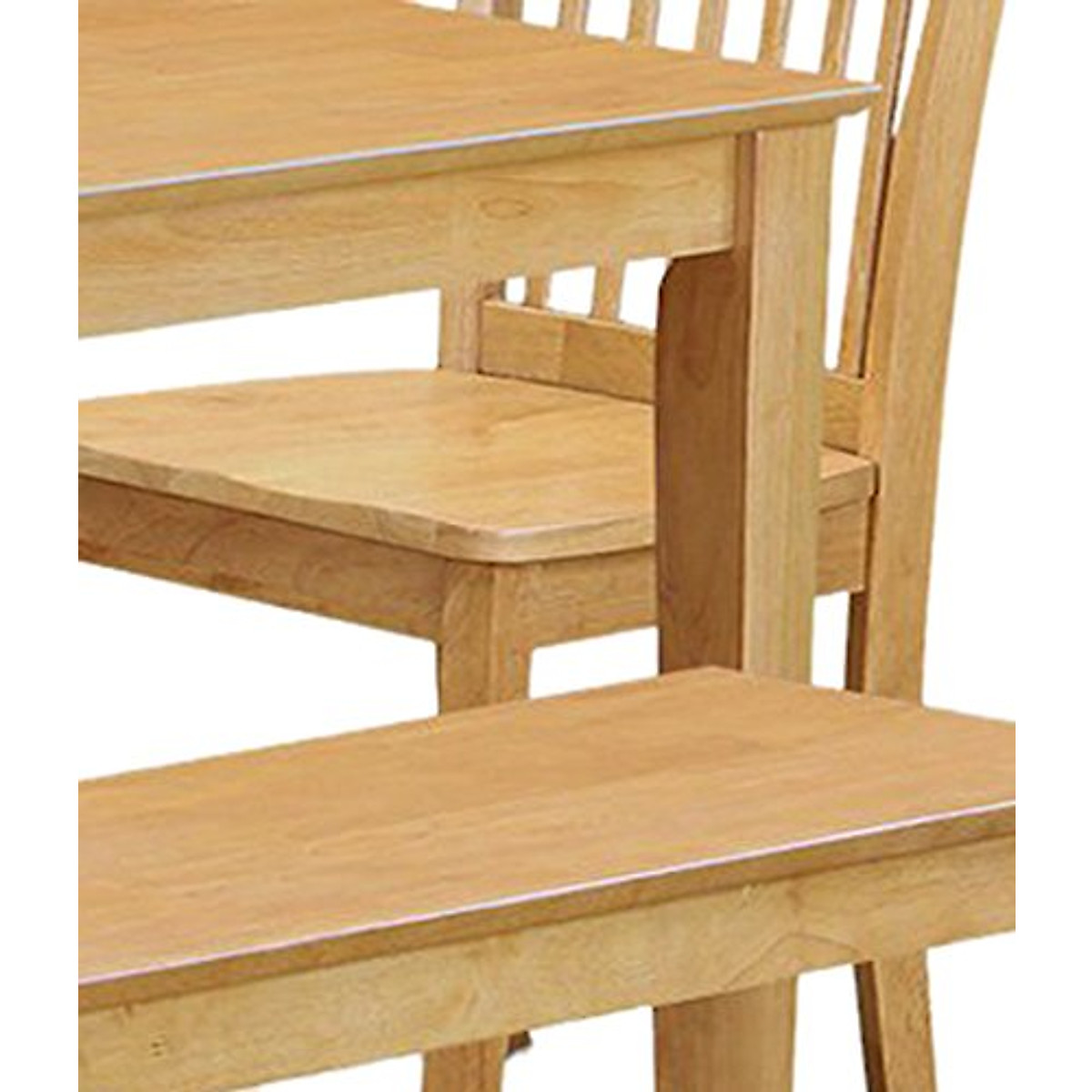 East West Furniture Capri 6 Piece Room Furniture Set Contains a Rectangle Kitchen Table and 4 Dining Chairs with a Bench, 36x60 Inch, Oak