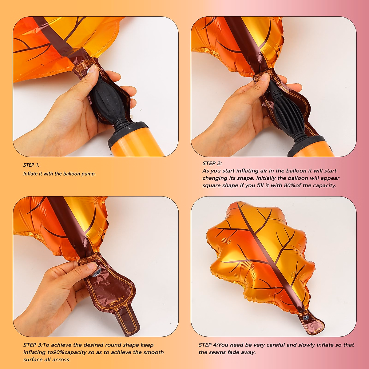 RUBFAC 158pcs Fall Balloons Garland Kit, 18/12/10/5 Inch Orange Balloons with Gold Maple Leaves for Autumn Harvest Theme Party Birthday Thanksgiving Party Decorations