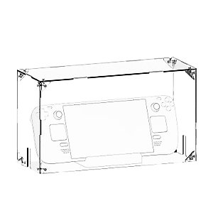 Geekria Acrylic Dust Cover Transparent Dust Guard Compatible with Steam Deck Charging Dock, Anti Scratch Waterproof Protective Clear Acrylic Cover Sleeve Display Box