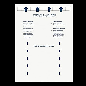 Laser & Inkjet Printer Cleaning Sheet (8.5 x 11) 10 Sheets