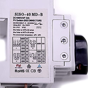 Solar DC Isolator Switch 1000V/32A PV DC Battery Disconnect Switch for use in Inverters, Combiner Boxes and Battery Energy Storage Systems