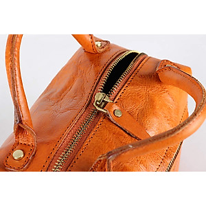 Ancicraft Shoulder Bags For Women Leather Handbags Yellow brown Top Handle Crossbody Bag Purse For Her Fashion