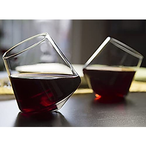 Stemless Wine Glasses Set of 2 Aerating wine glasses Elegant Wine Glasses Stemless large wine glass CulinexCo.com Red Wine Glass Tumbler stemless wine glass set cup wine cups non drip no spill glass