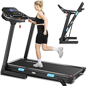 Treadmill with Incline,FUNMILY 3.25HP 18 INCH Wide Treadmill for Home, 300lb Capacity Walking Running Machine with 36 Preset Programs,18"x51" Running Belt, LCD Display, App Control