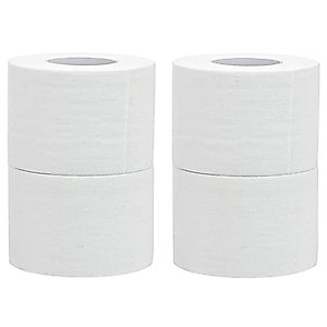 Iconikal White Athletic Tape (4 Pack), Easy Tear Sports Tape, 1.5” x 24 Feet (8 Yards) Each Roll, Extra Strong, No Sticky Residue