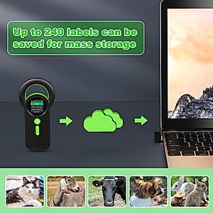 Alacrity Pet Microchip Scanner, Portable Animal Chip Reader Supports FDX-B (ISO11784/85) and EMID Tags