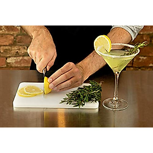 Plastic Bar Cutting Board for Restaurants, 3 Pack - 10 x 6 Inch, White