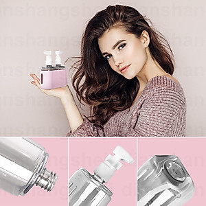 Yamadura Travel bottles for Toiletries, TSA Approved Travel Containers, Refillable, Portable, Spray Bottles and Pump Bottles with Labels for Creams, Perfumes and Shampoos (Pink)