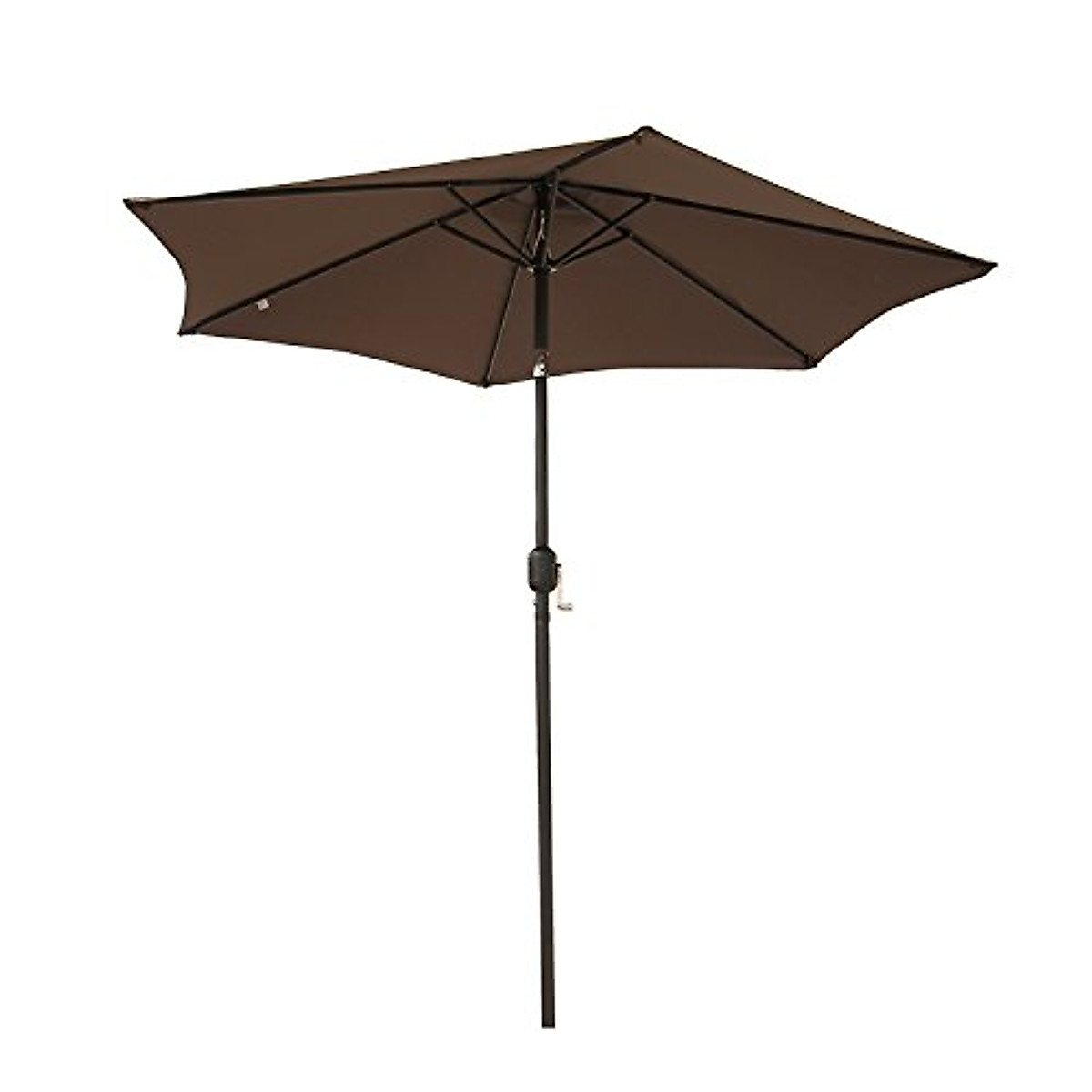 Silverylake 8ft Outdoor Patio Umbrella, UV Protection and Water Proof Umbrella for Backyard, Poolside, Deck and Garden Brown