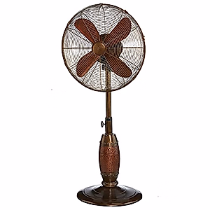 Designer Aire Oscillating Indoor/Outdoor Standing Floor Fan for Cooling Your Area Fast - 3-Speeds, Adjustable 40-51 Inches in Height, Fits Your Home Decor