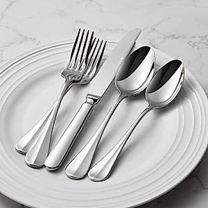 KEAWELL Premium Anne Fork Set, Set of 4, 18/10 Stainless Steel, Mirror Polished, Dishwasher Safe, Exceptional Fork Set, Perfect for Formal Dining (8.1" Dinner Fork)