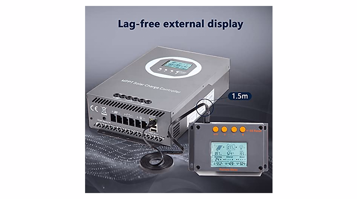100 Amp MPPT Solar Charge Controller 48V 36V 24V 12V Auto,PV 150V Max ...