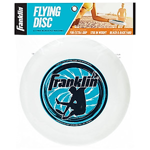 Franklin Sports Flying Disc - Sport Disc for Beach, Backyard, Lawn, Park, Camping and More - 175 Gram Disc,White