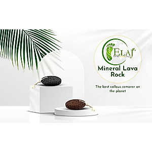 Elaj Pumice Stone Feet Scrubber - Natural Earth Lava Rock Foot Callus Remover for Smooth and Soft Feet, Exfoliates Dry, Cracked Heels & Skin, Promotes Foot Care Health, Designed for Women (Lava Rock)