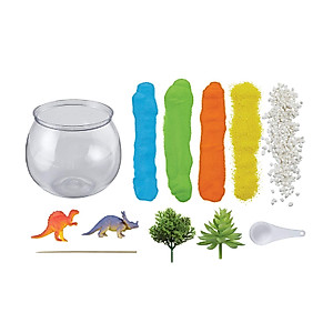 MindWare Make Your Own Dinosaur Habitat – Fun & usable DIY Dino Crafts for Boys, Girls & Teens – Make a Sand-Art Dinosaur Habitat with All Pieces Included – 12 pcs – Ages 6+