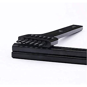 Citian Leather Round Hole Punching Tool 4mm 2/4/6 Claw Tooth Set for DIY Leather Craft (Black)