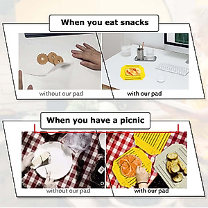 Eofeir silicone food storage containers:magnetic suction Food Storage Bowls Set Silicone Lunch Containers Storage Bowls Reusable for Camping,Hiking,Kitchen, Microwave white yellow