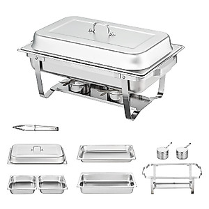 Vevor Chafing Dishes, 2 Packs, Silver: Home & Kitchen