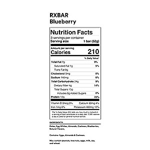RXBAR Protein Bar, Variety Pack, 10 Flavors, 55oz Box (30 Bars)