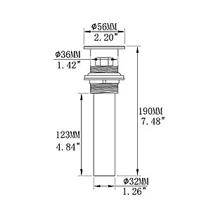 Vessel Sink Drain,Grid Drain Strainer Assembly with Overflow for Bathroom Sink, Made of Brass Matte Black Finish